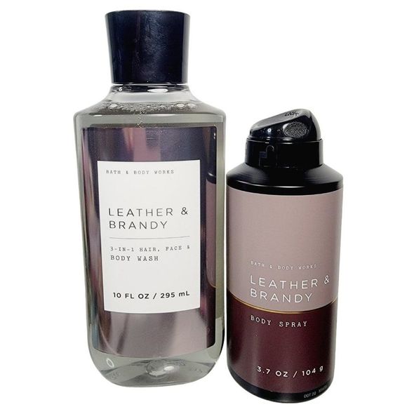 Bath & Body Works | Grooming | Leather Brandy Bath Body Works Mens Set ...